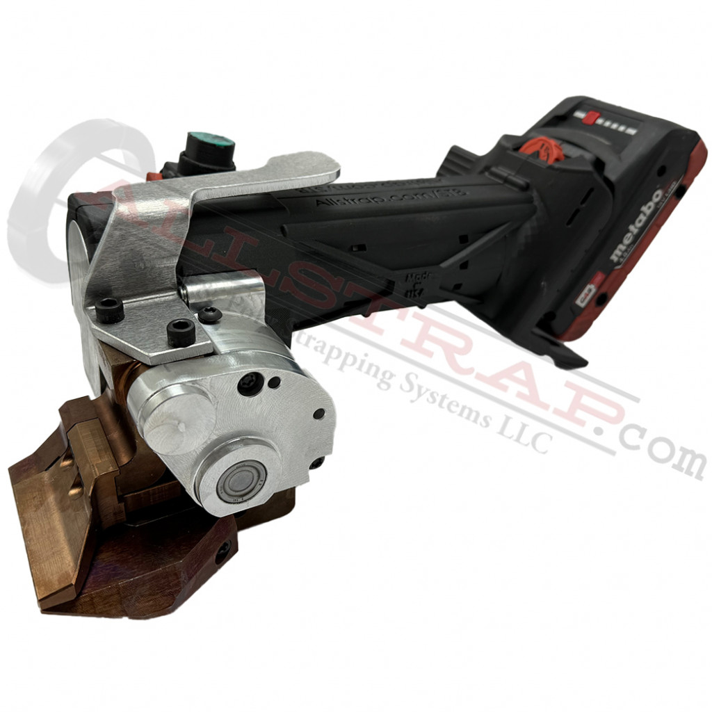 Battery powered 2" steel strapping tensioner